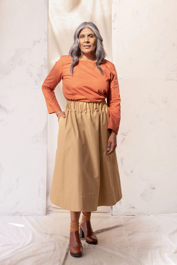 Cas Skirt | Tan | ReCreate Clothing
